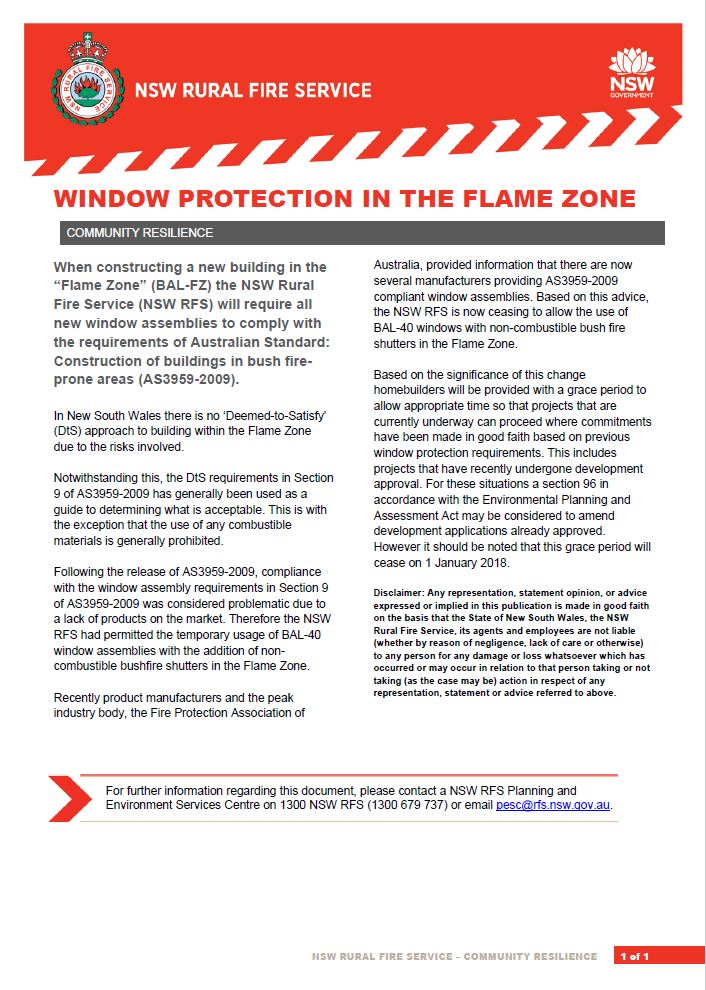 Fact sheets - NSW Rural Fire Service
